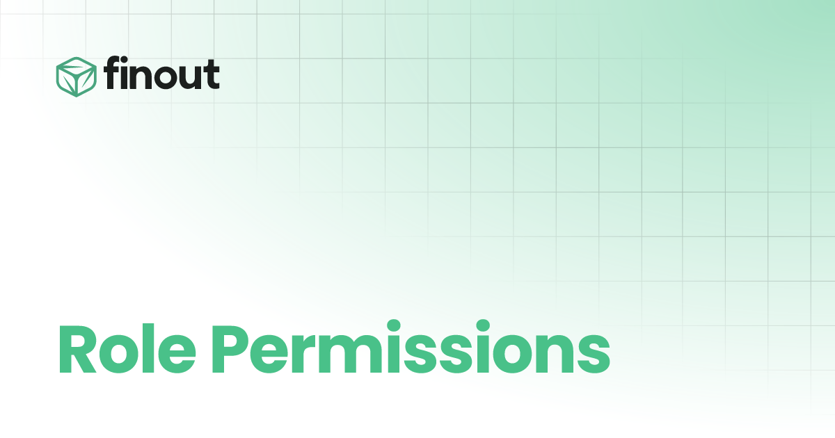Role Permissions | Finout Docs