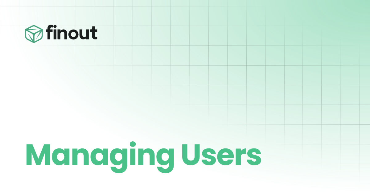 Managing Users | Finout Docs